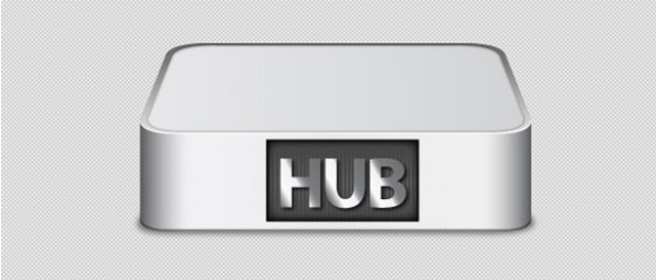 Square Style Metal USB Vector Hub Icon - WeLoveSoLo