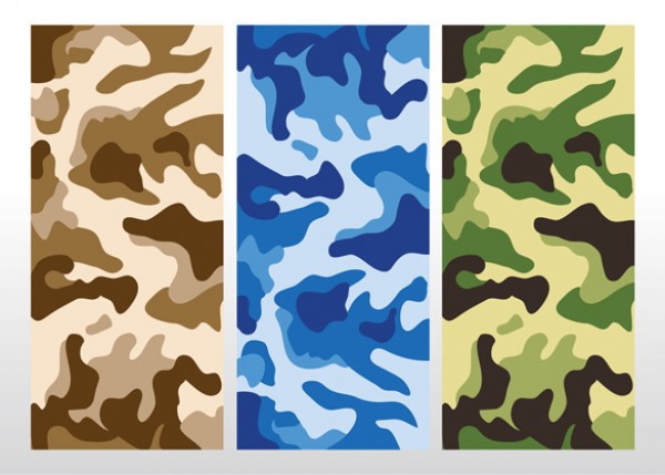 3 Seamless Camouflage Pattern Vector - WeLoveSoLo
