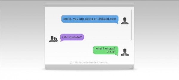 Chat Window Colorful Bubbles Interface PSD - WeLoveSoLo