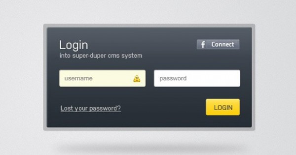 Minimal Dark Login Form Interface PSD - WeLoveSoLo