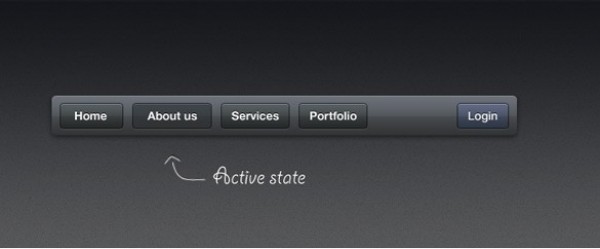 Smooth Dark Navigation Menu Interface PSD - WeLoveSoLo