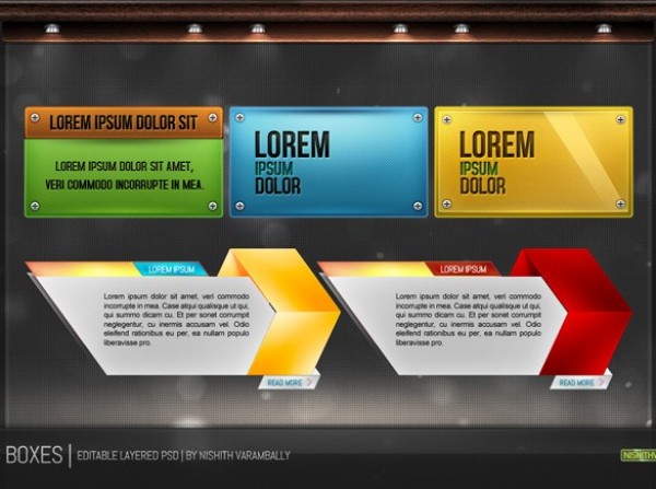 Modern Creative Web Boxes Set PSD - WeLoveSoLo