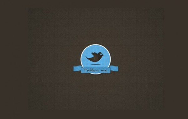 Twitter Bird Tweet Badge with Ribbon PSD - WeLoveSoLo