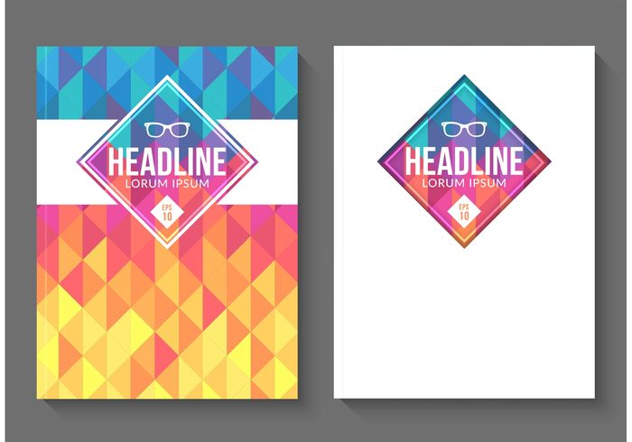 Free Vector Geometric Magazine Covers 105154 - WeLoveSoLo