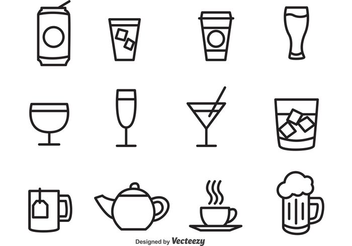 Outlined Drink Vector Icons 130019 - WeLoveSoLo