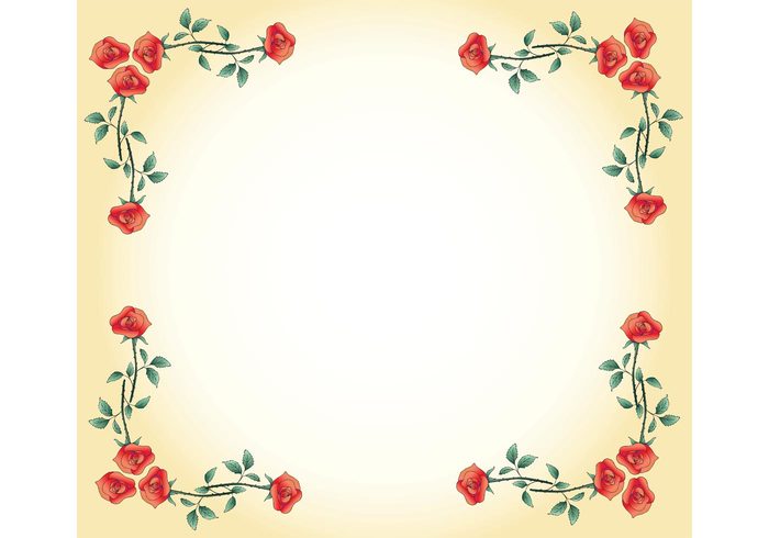 Rose Wedding Flowers Picture Frame Clip Art
