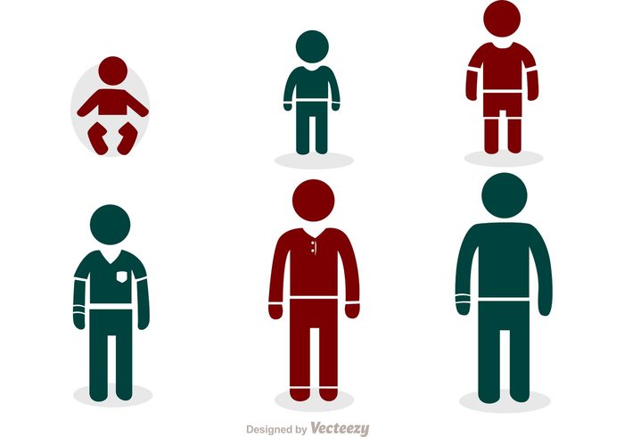 Growing Man Stick Figure Icons Vector Pack 133154 - WeLoveSoLo