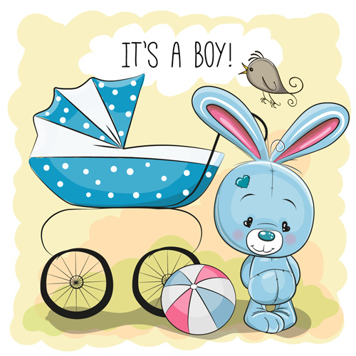 Design cute baby cards vectors set 03 - WeLoveSoLo