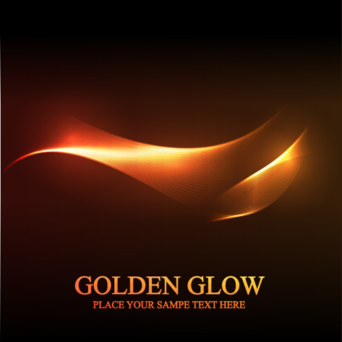Set of golden glow Backgrounds vector graphic 01 - WeLoveSoLo
