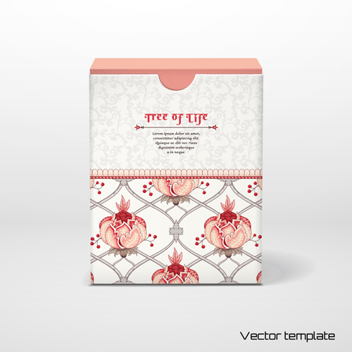 Beautiful floral pattern packaging design vector 02 - WeLoveSoLo
