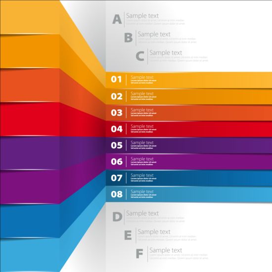 Infographics with number line template vector 08 - WeLoveSoLo