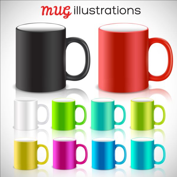 Colored mug illustration vector - WeLoveSoLo